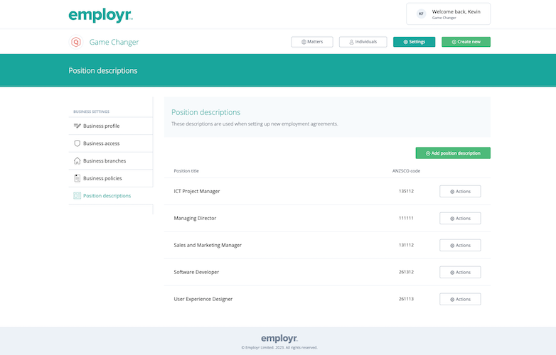 Employment Agreement Builder NZ Demo